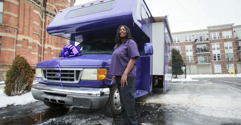 Metro Detroit Mom's Purple RV A Spa On Wheels | RVIA