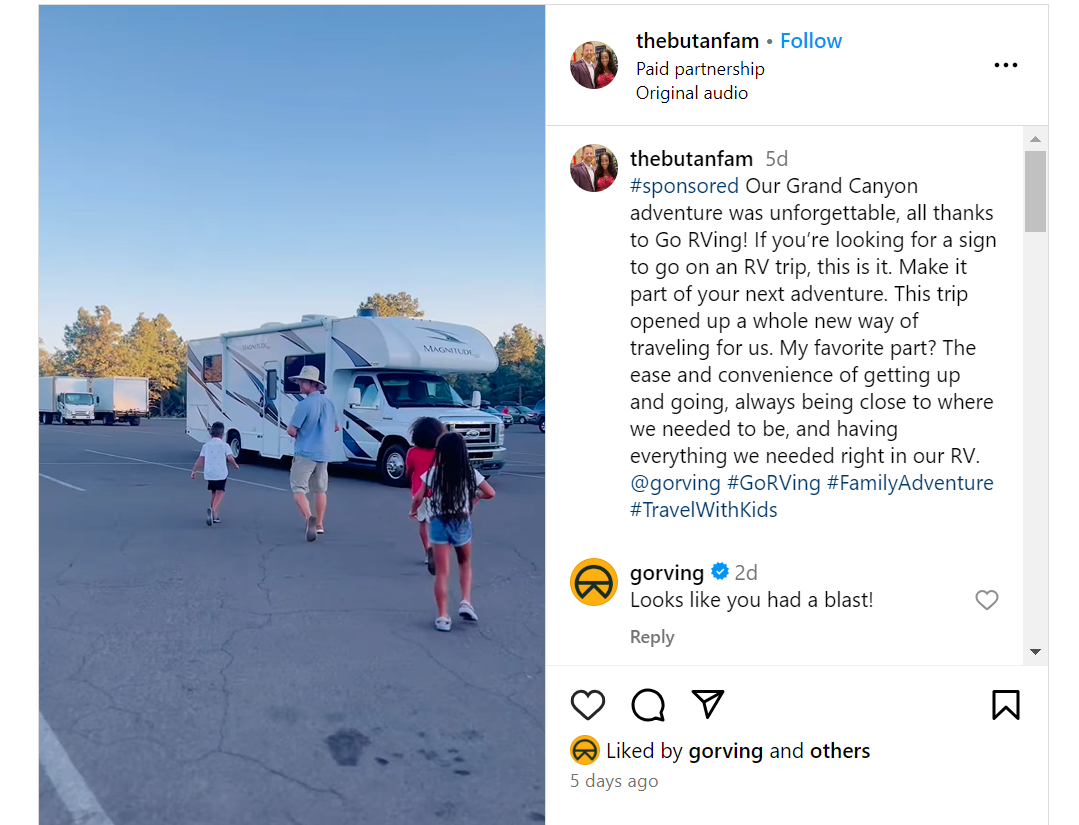 Go RVing Reaches New Audiences With Social Media Influencers | RVIA
